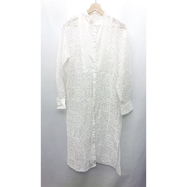 管理番号： 140718002952120240806ベースW/OM付属品： 無<br>襟部分に汚れあり素材： 画像参照色： ホワイトサイズ： サイズF梱包サイズ： 通常付属品： 無<br>襟部分に汚れあり採寸サイズ...