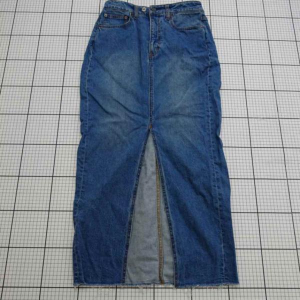 管理番号： 150825003473220251028ベースW/K<br>付属品： 無<br>素材： 画像参照<br>色： THE REAL VINTAGE LOOK デニムロングスカート ブルー系 M&...
