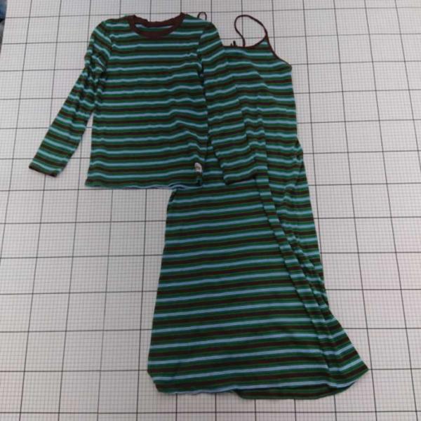 管理番号： 150825004551620251105ベースW/鈴付属品： 無<br>採寸は1cm各の格子背景で行っております。素材： 画像参照色： HELLO SAN FRANCISCO ボーダー長袖トップス＆キャミワンピース...