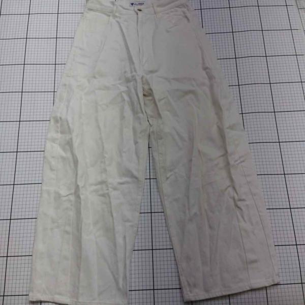 管理番号： 150826001843220251028ベースW/鈴付属品： 採寸は1センチ各の格子背景で行っております。素材： 画像参照色： ?BLEU DE VERDUN ワークパンツ オフホワイト系 Mサイズサイズ： 0梱包サイズ： 通...