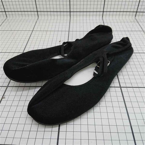 管理番号： 150826003873720251118ベースS/K付属品： 無<br>採寸は1cm各の格子背景で行っております。素材： /ソール色： 【レリアンプラス LELIEN PLUS】バレエシューズ ブラック系 フラット...