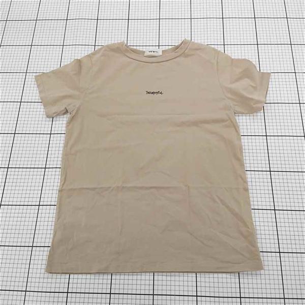 管理番号： 151007001853320251119ベースW/増付属品： 無<br>採寸はAIが1cm各の格子背景で行っております。素材： 画像参照色： ミラオーウェン Mila Owen THOUGHTFULロゴTシャツ ベ...