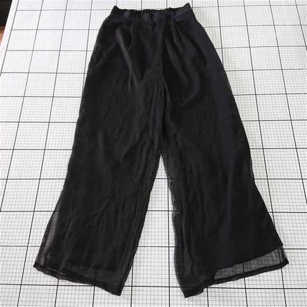 管理番号： 151023000807720251118ベースW/知付属品： 無<br>採寸はAIが1cm各の格子背景で行っております。素材： 画像参照色： &amp;g'aime アンジェム ワイドパンツ ブラック系 ポリエステ...