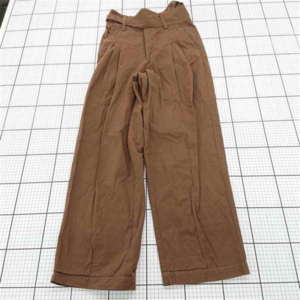 管理番号： 151023001437520251202ベースW/小付属品： 無<br>採寸はAIが1cm各の格子背景で行っております。素材： 画像参照色： シシリー SICILY OC241003BW コットンワイドパンツ ブラ...