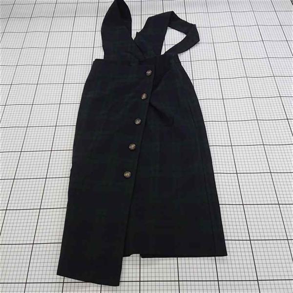 管理番号： 151024000305520251119ベースW/増付属品： 無<br>採寸はAIが1cm各の格子背景で行っております。素材： 画像参照色： Dessin  デッサン チェック柄ジャンパースカート Mサイズ レディ...