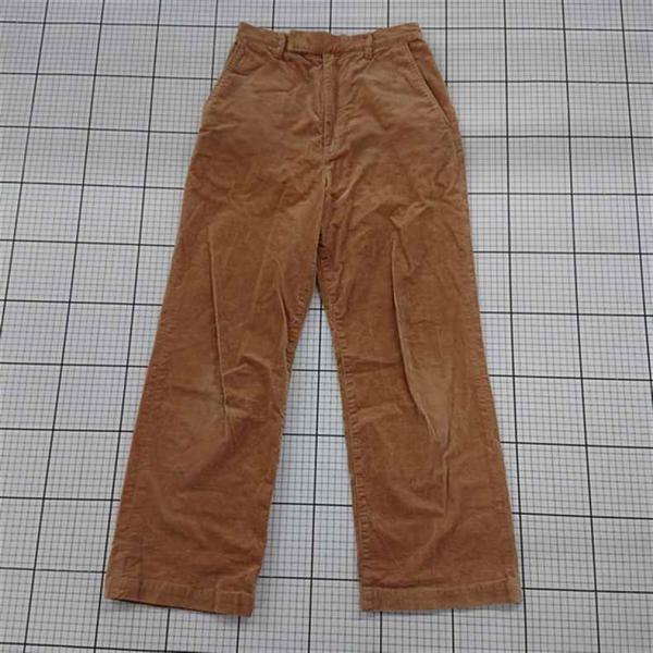 管理番号： 151029000183420251203ベースW/知付属品： 無<br>採寸はAIが1cm各の格子背景で行っております。素材： 画像参照色： スティーブンアラン steven alan コーデュロイパンツ ベージュ...