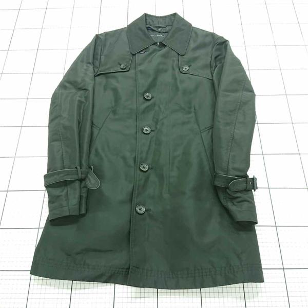 管理番号： 151106003319220251210ベースW/小付属品： 無<br>採寸はAIが1cm各の格子背景で行っております。素材： 画像参照色： ピーエスエフエー P.S.FA トレンチコート Lサイズ ブラック系 メ...