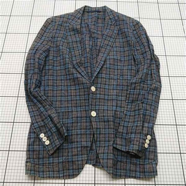 管理番号： 151110001061920251204ベースW/K付属品： 無<br>採寸はAIが1cm各の格子背景で行っております。素材： 画像参照色： アントニオ・ラベルダ ANTONIO LAVERDA チェック柄リネンジ...