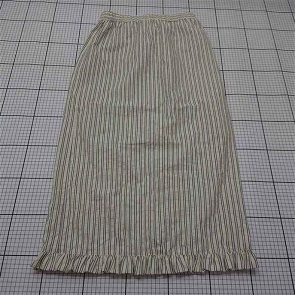 管理番号： 151111004382920260308ベースB/K付属品： 無<br>採寸はAIが1cm各の格子背景で行っております。素材： 画像参照色： フォーキー forky. FOsk314 ストライプフリルスカート Fサ...