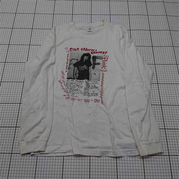 管理番号： 151112001235820260308ベースW/増付属品： 無<br>採寸はAIが1cm各の格子背景で行っております。<br>首周りに汚れあり素材： 画像参照色： 6 ROKU PUNK GRAFFI...