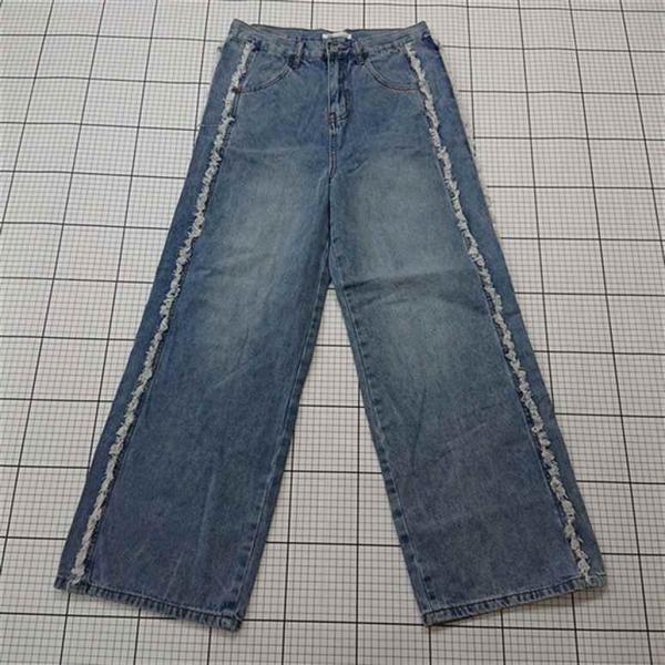 管理番号： 151112001741420260308ベースW/小付属品： 無<br>採寸はAIが1cm各の格子背景で行っております。素材： 画像参照色： ジャバ JaVa jv1209015 サイドフリンジデニムパンツ Mサイ...