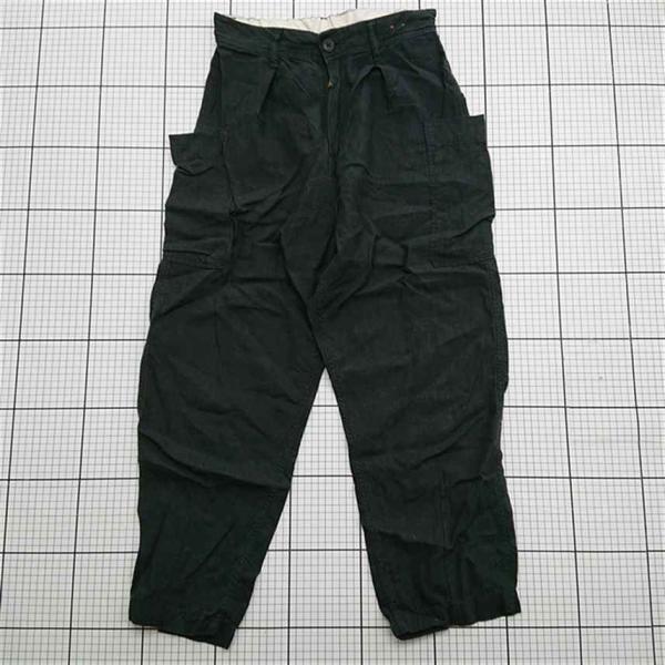 管理番号： 151125000690620260308ベースW/鈴付属品： 無<br>採寸はAIが1cm各の格子背景で行っております。素材： 画像参照色： アーチRNA URCH RNA R-3734 リネンカーゴパンツ ブラッ...