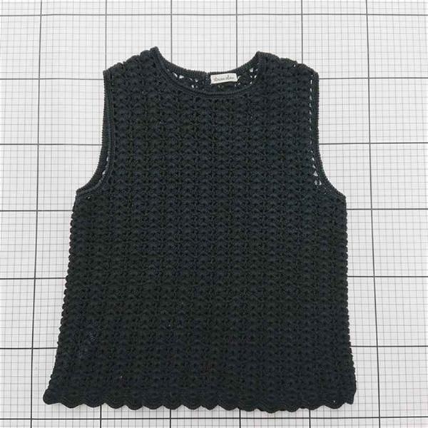 管理番号： 151201000947220260308ベースW/鈴付属品： 無<br>採寸はAIが1cm各の格子背景で行っております。素材： 画像参照色： スティーブンアラン Steven Alan クロシェ編みノースリーブトッ...