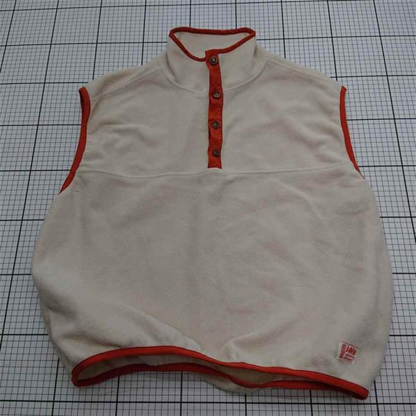 管理番号： 151202000275320260308ベースB/K付属品： 無<br>採寸はAIが1cm各の格子背景で行っております。素材： 画像参照色： ジャバ JaVa フリースベスト アイボリー系 Mサイズ メンズサイズ：...