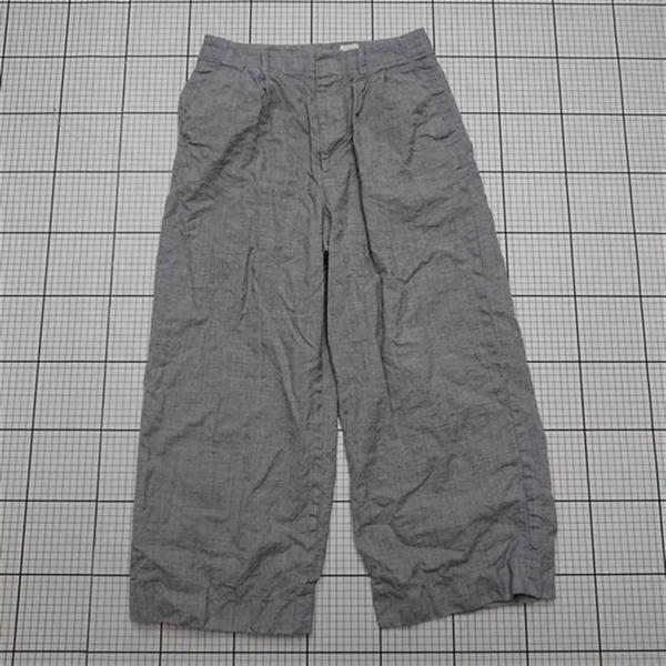 管理番号： 151202002558520260308ベースW/鈴付属品： 無<br>採寸はAIが1cm各の格子背景で行っております。素材： 画像参照色： シックス 6 リネンパンツ グレー系 38 レディースサイズ： 0梱包サ...