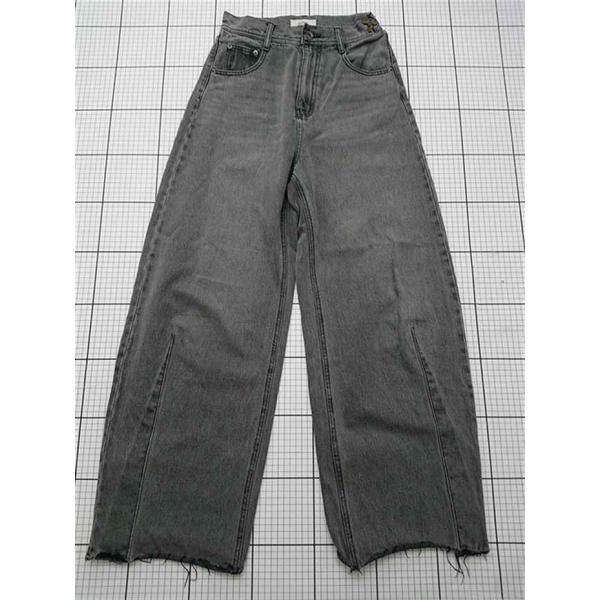 管理番号： 151202003307820260308ベースW/鈴付属品： 無<br>採寸はAIが1cm各の格子背景で行っております。素材： 画像参照色： ラント Rant. CLZ50221 ワイドデニムパンツ グレー系 サイ...
