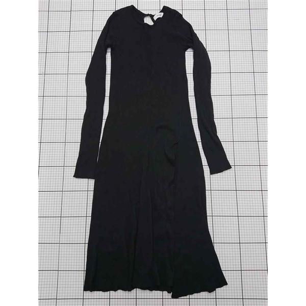 管理番号： 151202003344320260308ベースW/ｋ付属品： 無<br>採寸はAIが1cm各の格子背景で行っております。素材： 画像参照色： アクレント ACLENT AOP027 リブニットロングワンピース ブラ...