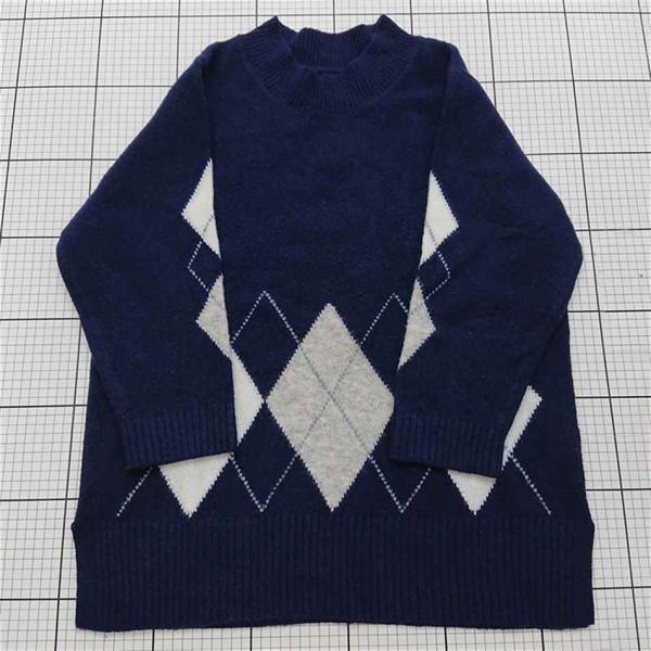 管理番号： 151219001169220260308ベースB/K付属品： 無<br>採寸はAIが1cm各の格子背景で行っております。素材： 画像参照色： セシール cecile MS-3175 アーガイル柄ニットセーター LL...