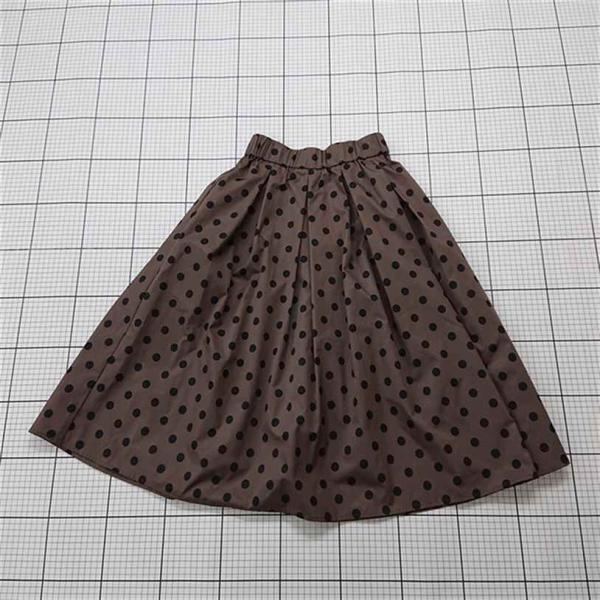 管理番号： 151222002633720260308ベースB/K付属品： 無<br>採寸はAIが1cm各の格子背景で行っております。素材： 画像参照色： デッサン Dessin ドット柄フレアスカート ブラウン系 レディース ...