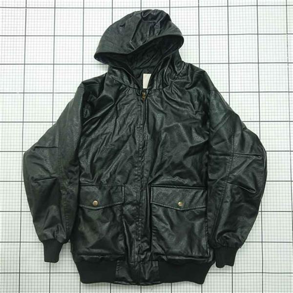 管理番号： 151222006606720260320ベースB/K付属品： 無<br>採寸はAIが1cm各の格子背景で行っております。素材： 画像参照色： ジャバ JaVa フード付き合成皮革ジャケット ブラック系 S レディー...