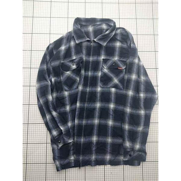 管理番号： 160115000163420260320ベースB/K付属品： 無<br>採寸はAIが1cm各の格子背景で行っております。素材： 画像参照色： ジャバ JaVa チェック柄長袖シャツ Lサイズ ネイビー系 レディース...