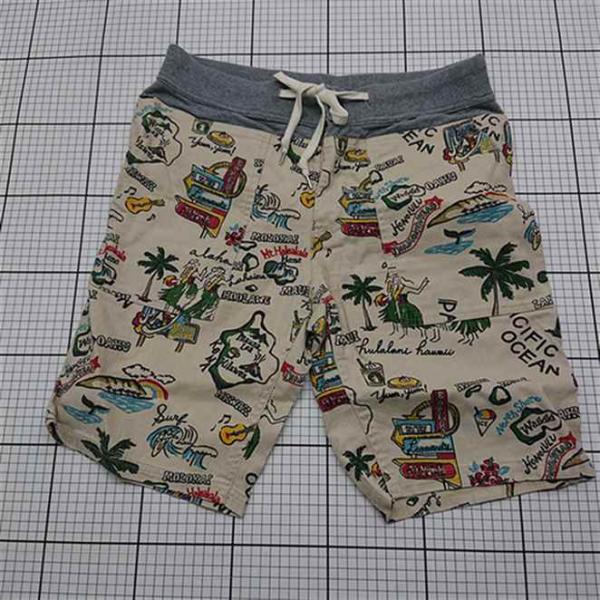 管理番号： 160115000515120260320ベースB/K付属品： 無<br>採寸はAIが1cm各の格子背景で行っております。素材： 画像参照色： ローズバッド ROSE BUD COUPLES ハワイアン柄ショートパン...