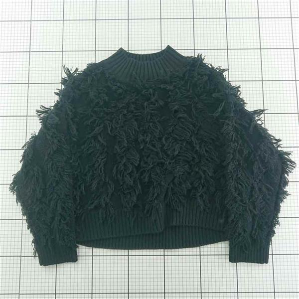 管理番号： 160204006803420260320ベースB/K付属品： 無<br>採寸はAIが1cm各の格子背景で行っております。素材： 画像参照色： ブルーロンス BLUE RONCE フリンジニットプルオーバー ブラック...