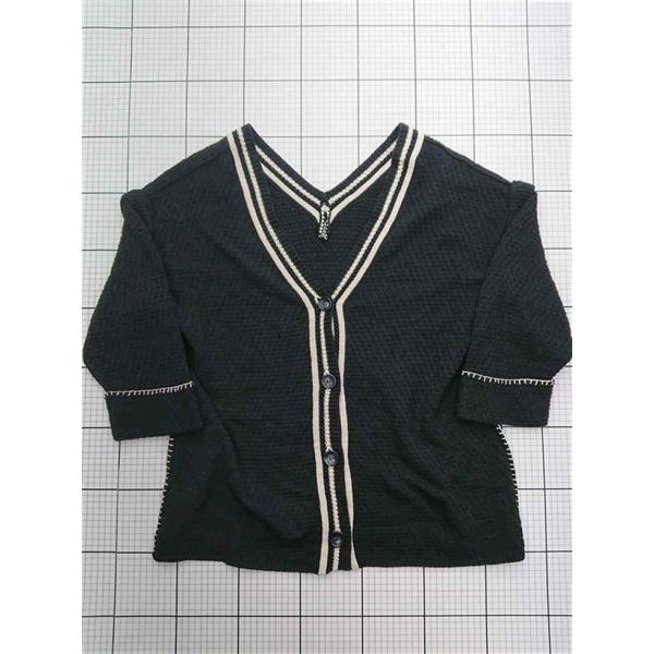 管理番号： 160224000789520260320ベースB/K付属品： 無<br>採寸はAIが1cm各の格子背景で行っております。素材： 画像参照色： チコ Chicco CHZ1012105A0003 Vネックカーディガン...