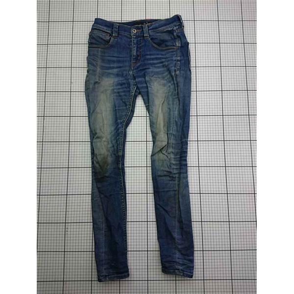 管理番号： 160316000852820260409ベースB/K付属品： 無<br>採寸はAIが1cm各の格子背景で行っております。素材： 画像参照色： ノーアイディ NOID.デニムパンツ インディゴ系 サイズ1 レディース...