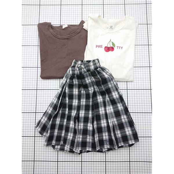 管理番号： 160323002033720260501ベースB/K付属品： 無<br>採寸はAIが1cm各の格子背景で行っております。素材： 画像参照色： デビロック dev!rock 長袖Tシャツ＆チェリー柄Tシャツ＆チェック...