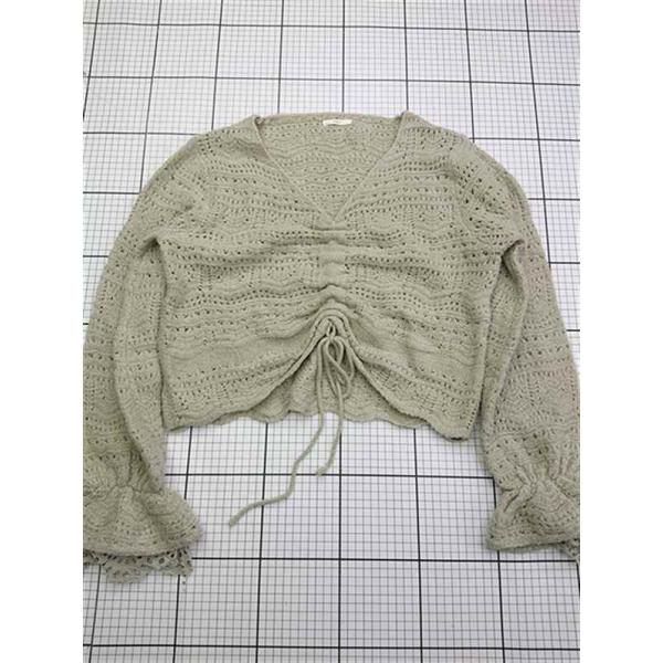 管理番号： 160403002582920260520ベースB/K付属品： 無<br>採寸はAIが1cm各の格子背景で行っております。素材： 画像参照色： アプレジュール apr?s jour AJ960813BW 透かし編みド...
