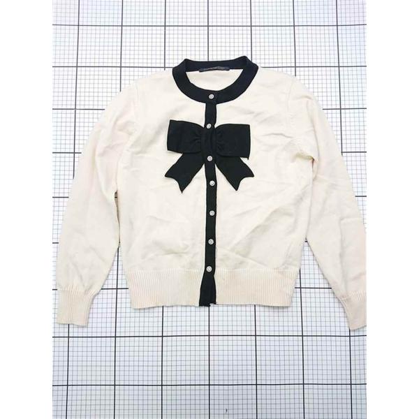 管理番号： 160408000337220260430ベースB/K付属品： 無<br>採寸はAIが1cm各の格子背景で行っております。素材： 画像参照色： イザベルマチュー Isabel Mathieu リボンカーディガン アイ...