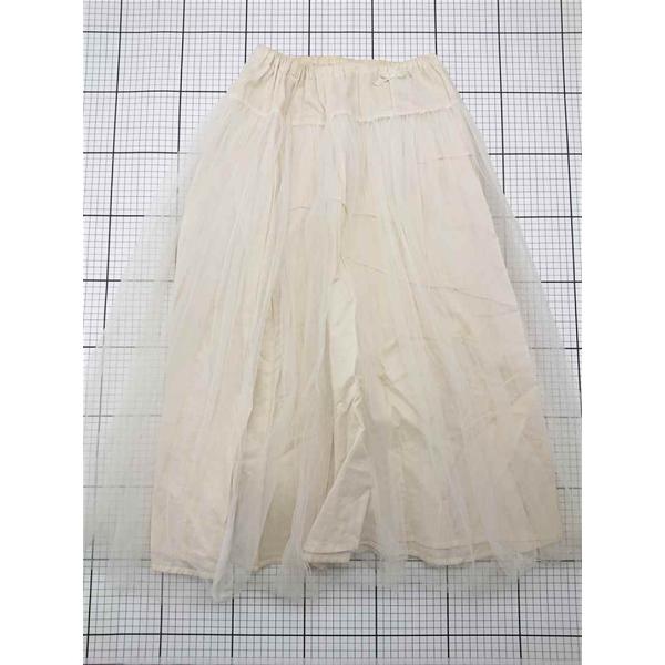 管理番号： 160408000703520260520ベースB/K付属品： 無<br>採寸はAIが1cm各の格子背景で行っております。素材： 画像参照色： ビリティス Bilitis dix-sept ans チュールレーススカ...