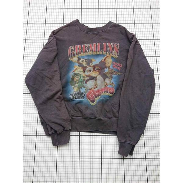 管理番号： 160414001155220260430ベースB/K付属品： 無<br>採寸はAIが1cm各の格子背景で行っております。素材： 画像参照色： グレムリン GREMLINS ギズモ プリントスウェットシャツ Mサイズ...