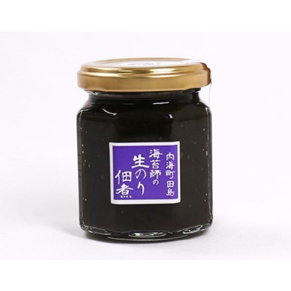 2番摘み生のりで作った無添加のやさしい佃煮です。少し歯ごたえのある2番摘みの生のりを使い、小豆島産の無添加醤油、福山市鞆町・岡本亀太郎本店の保命酒味醂(なんと、飲んでもおいしい味醂!!)を使い、化学調味料、保存料など、無添加で作りました。ご...