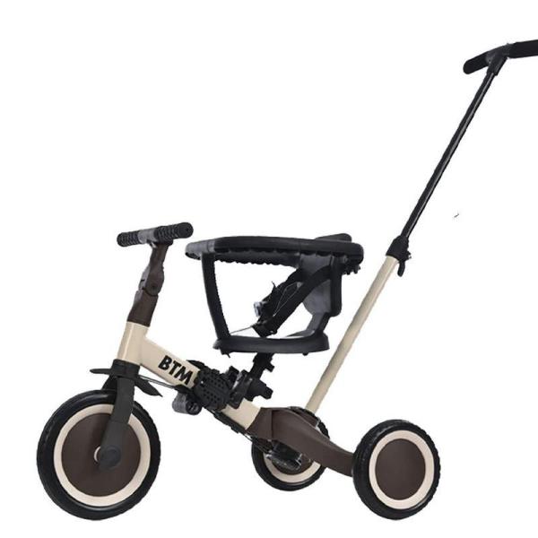 商品名　子供用三輪車 4in1 自転車 オリジナル 押し棒付き 安全バー付き キックボード バランスバイク キックボード クリスマスプレゼント 1年 商品説明　・POINT1 セーフティーガード＆ベルト付き：走行時の揺れによりずり落ちるなど...