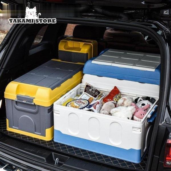 利用場所　トランクスタイル　折りたたみ式収納ボックスボリューム　45-75L外観パターン　純色サイズ　45L75L