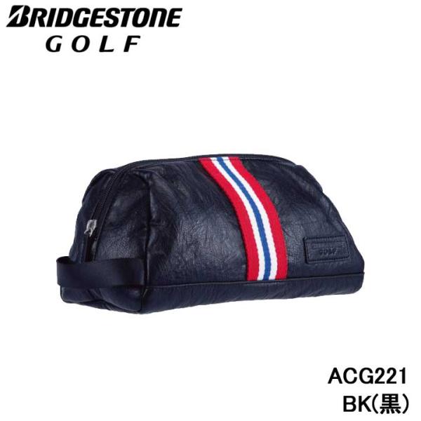 【発売日：2022年11月23日】BRIGESTONE GOLF ACG221 ブラック ラウンドポーチ【サイズ】L27×W15×H15cm【素材】合成皮革
