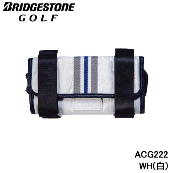 【発売日：2022年11月23日】BRIGESTONE GOLF ブリヂストンゴルフ ACG222 ホワイト カートポーチ【サイズ】L24×W3×H12cm【素材】合成皮革