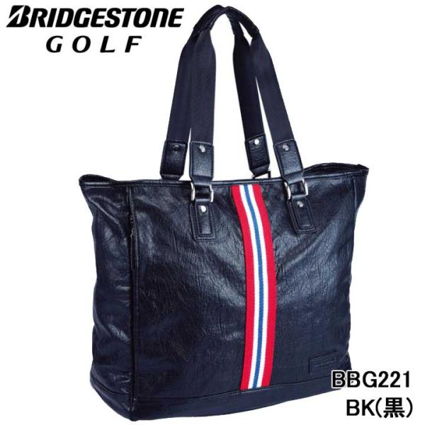【発売日：2022年11月23日】ブリヂストンゴルフ BBG221 ブラック トートバッグ BRIGESTONE GOLF BK【サイズ】L38×W17×H38cm【素材】合成皮革●背面にシューズインポケットあり