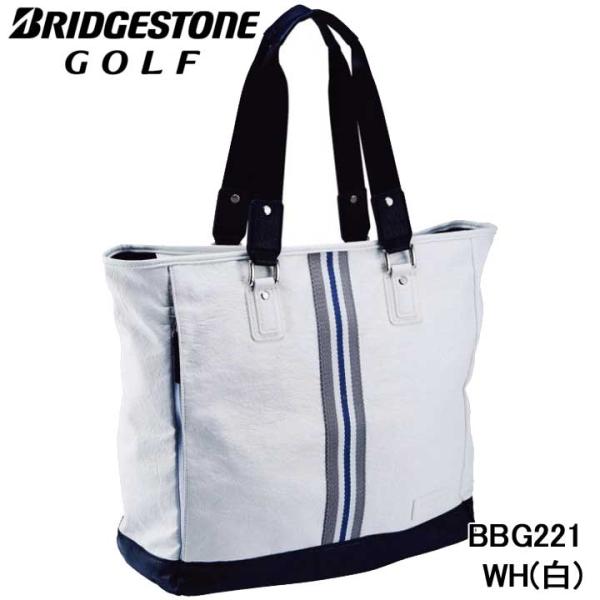 【発売日：2022年11月23日】ブリヂストンゴルフ BBG221 ホワイト トートバッグ BRIGESTONE GOLF WH【サイズ】L38×W17×H38cm【素材】合成皮革●背面にシューズインポケットあり