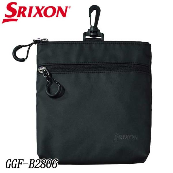 【発売日：2024年03月24日】ダンロップ スリクソン GGF-B2806 ファスナーポーチ ブラック 2024【サイズ】L17×H19×W20（cm）【素材】ポリエステル（P.U./E.V.A.コーティング）