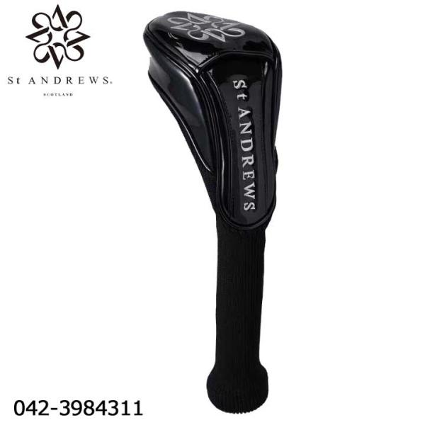 セントアンドリュース 042-3984311 ドライバー用 エナメル ヘッドカバー ブラック(010)　460CC対応 DR用 St.ANDREWS メンズ レディース【サイズ】460cc対応【素材】合成皮革／ニット部分：ポリエステル