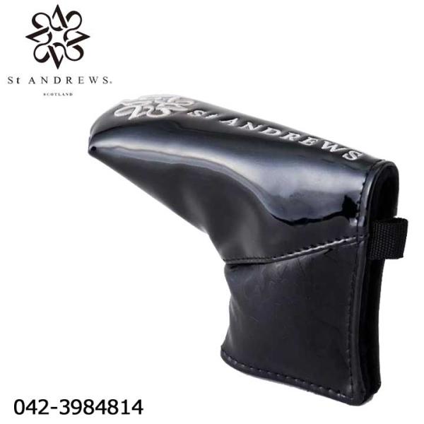 セントアンドリュース 042-3984814 ピン用 パターカバー エナメル ヘッドカバー ブラック(010)　PT用 St.ANDREWS【素材】合成皮革