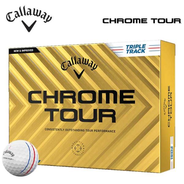 【発売日：2024年03月01日】Callaway キャロウェイ クロムツアー トリプル トラック ボール 1ダース（12球入り）　CHROME TOUR TRIPLE TRACK【コア】ハイパー・ファストソフト・コア【中間層】デュアル・ハ...