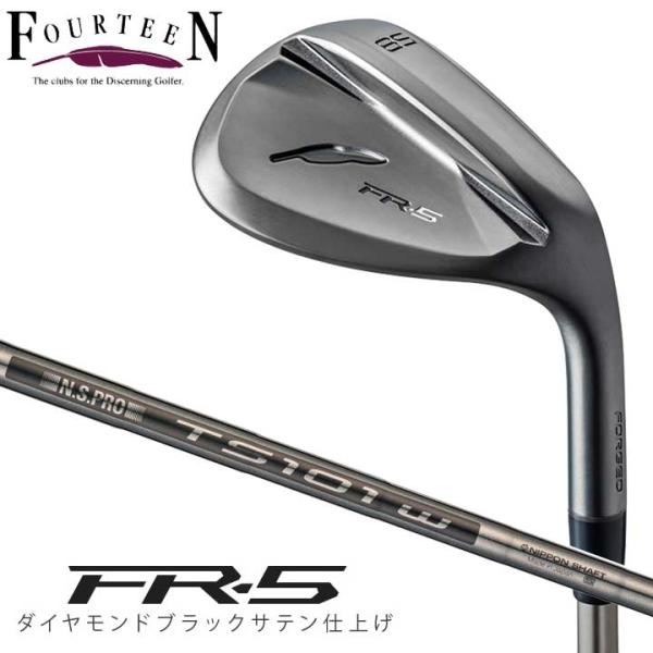 【発売日：2025年05月17日】フォーティーン FR-5 ウェッジ ダイヤモンドブラックサテン仕上げ　シャフト:N.S.PRO TS-101w BK スチール FOURTEEN 2025【ヘッド】軟鉄一体鍛造製法（S20C）【仕上げ】ダイ...