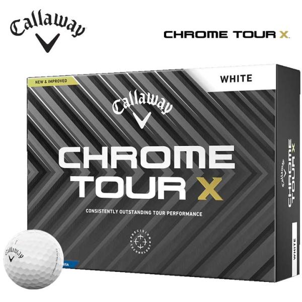 【発売日：2024年03月01日】Callaway キャロウェイ クロムツアーX  24 ボール 1ダース（12球入り） 日本正規品 CHROME TOUR X 2024【コア】ハイパー・ファストソフト・コア【中間層】デュアル・ハイスピード...