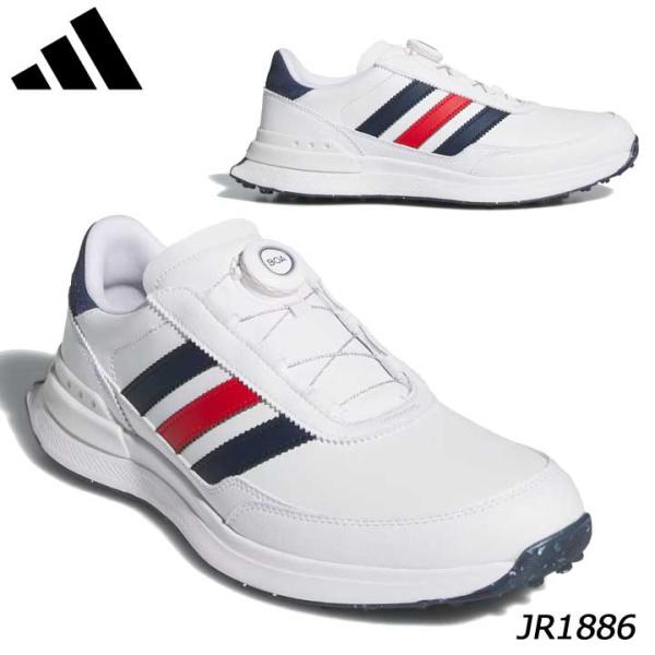 adidas GOLF アディダス OPJ92 S2G 26 ボア スパイクレス JR1886 ホワイト/ネイビー ゴルフシューズ●レギュラーフィット●BOARフィットシステム●防水合成皮革アッパー●LIGHTSTRIKE 2.0 ミッドソ...