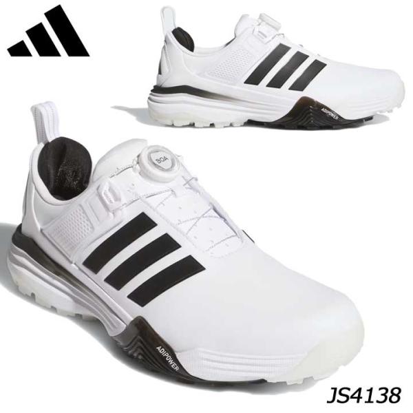 adidas GOLF アディダス OOM30 アディパワー 26 ボア スパイクレス JS4138 ホワイト/ブラック ゴルフシューズ●ワイドフィット●BOAフィットシステム●BOA x パワーバンドの強力なホールド力●防水合成皮革アッパ...