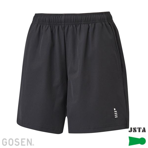 ゴーセン レディースハーフパンツ GOS-PP2441-39 (39)ブラック 【特徴】日本ソフトテニス連盟審査、日本バドミントン協会審査合格品。 【素材】ポリエステル92%、ポリウレタン8% 【サイズ】S〜XO